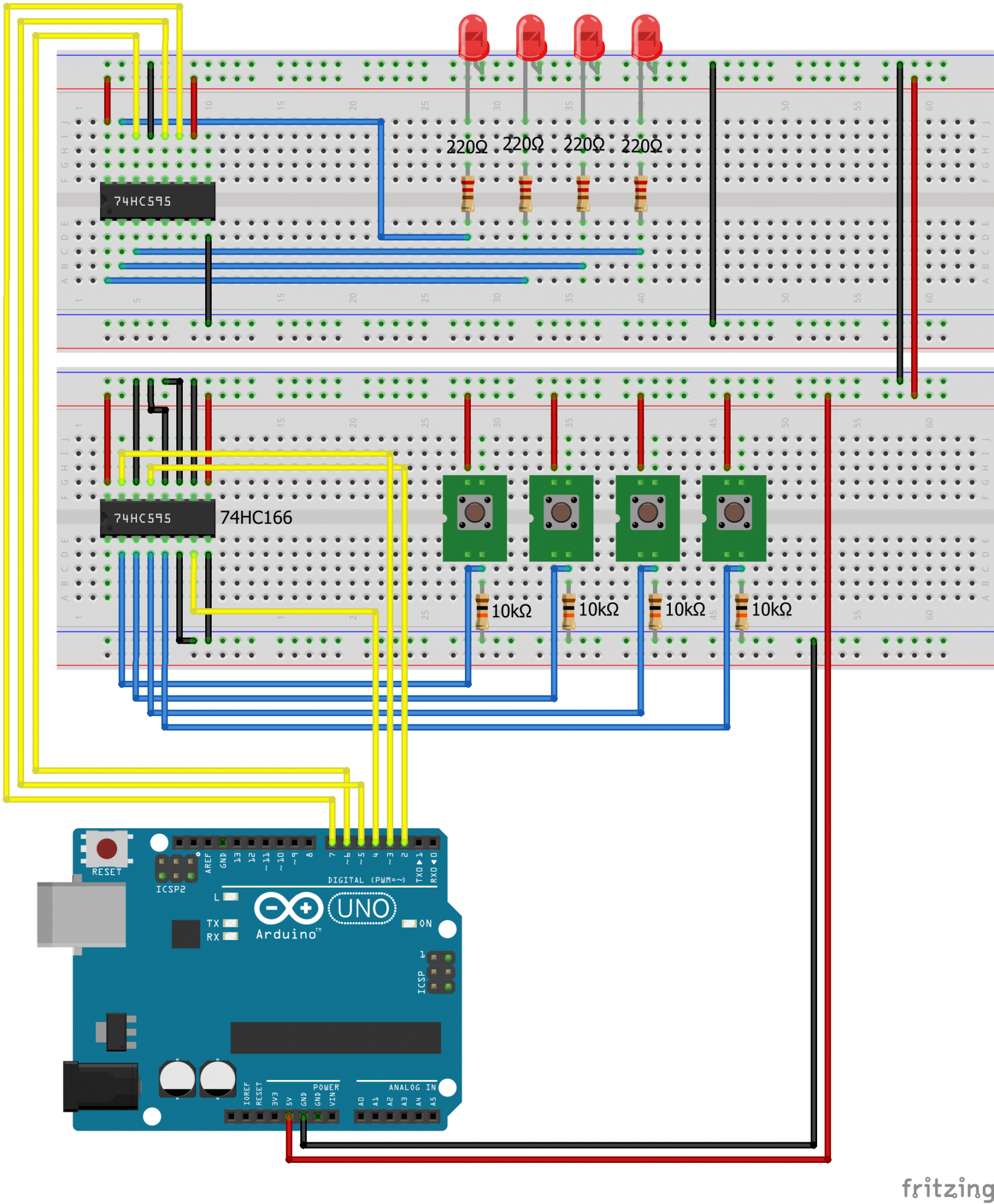 Shift Register Tutorial For Arduino Esp8266 And Esp32 Diyi0t
