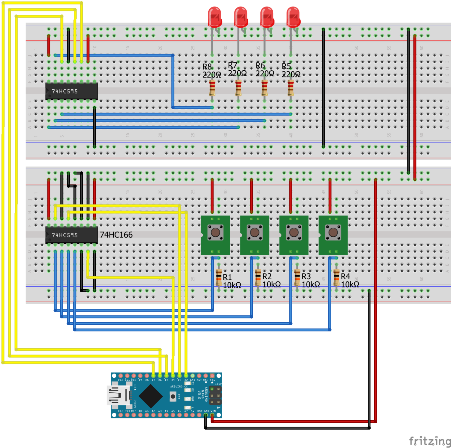 Shift Register Tutorial For Arduino Esp8266 And Esp32 Diyi0t